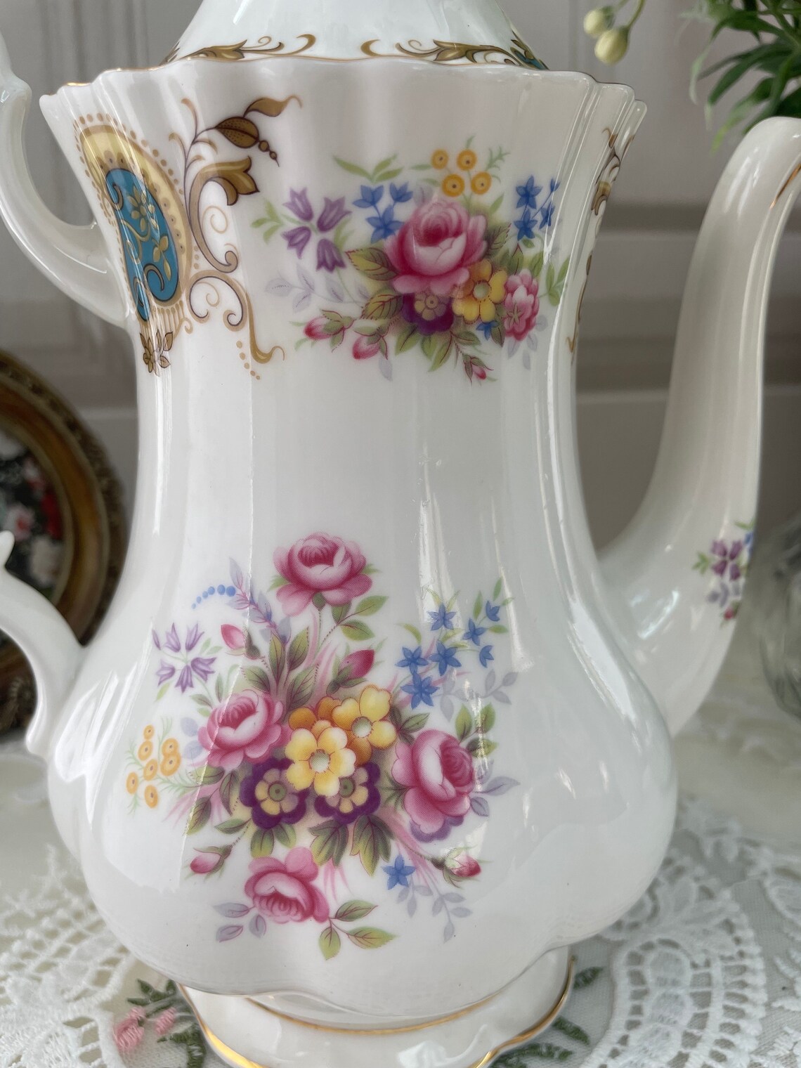 Royal Albert Berkeley Small Coffee Pot 1.5 Pt | Vintage Bone China ...