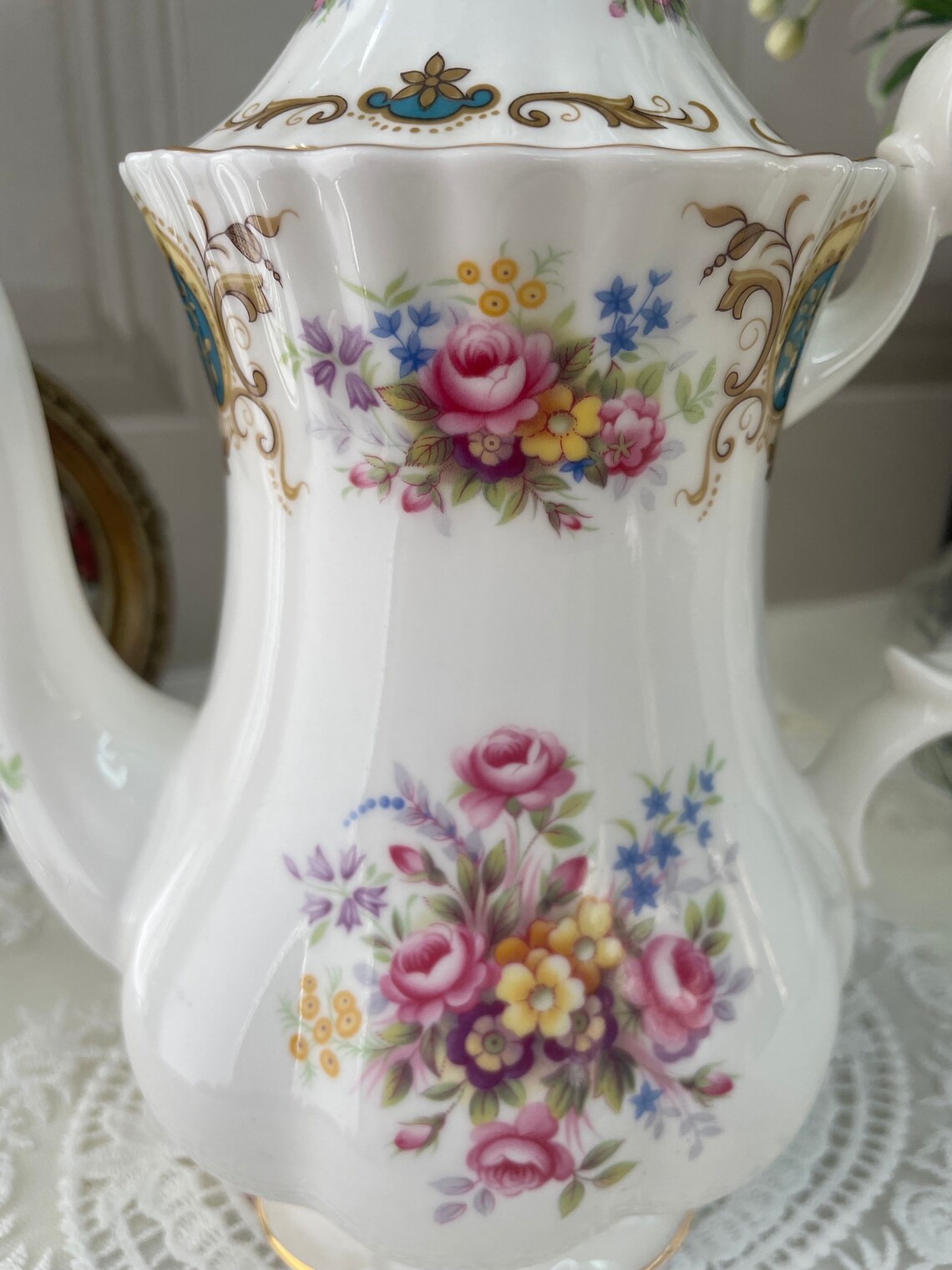 Royal Albert Berkeley Small Coffee Pot 1.5 Pt | Vintage Bone China ...