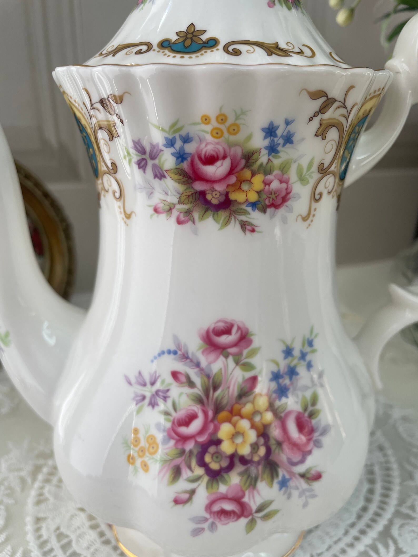 Royal Albert Berkeley Small Coffee Pot 1.5 Pt | Vintage Bone China ...