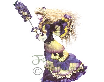 Faeries From Flowers Art by Zella 5X7 Fairy Note Cards With | Etsy