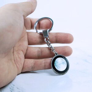 Custom Moon Phase Keychain, Personalized Engraved Keychain for Men ...