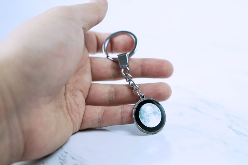 Custom Moon Phase Keychain Personalized Engraved Keychain for - Etsy