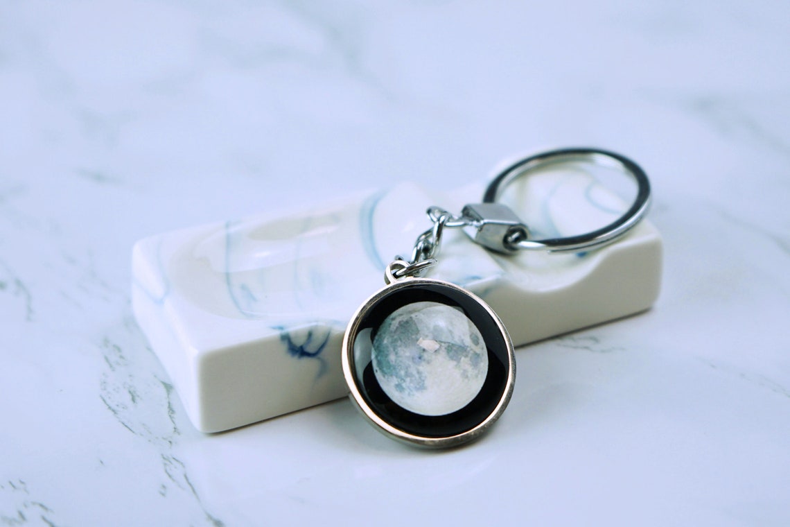 Custom Moon Phase Keychain Personalized Engraved Keychain for | Etsy
