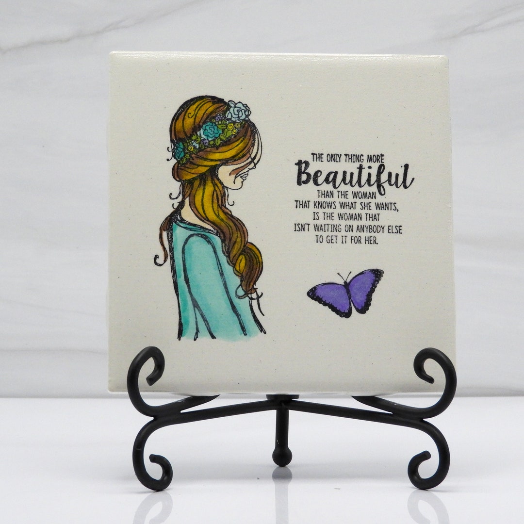 Strong Woman Art Ceramic Art Hand Painted Empowered Woman - Etsy