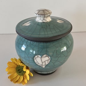 Green Ceramic Dog Urn With Hearts - Etsy