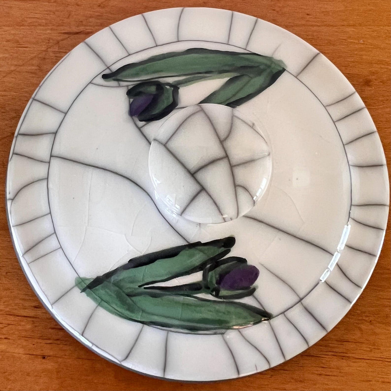 Purple Iris Cremation Urn for Ashes, Handmade Ceramic 60 Cubic Inch ...