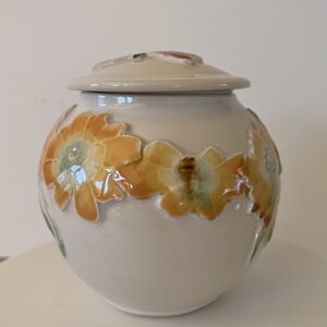 Keepsake Floral Memorial Urn for Ashes, Small Pretty Urns, Yellow ...