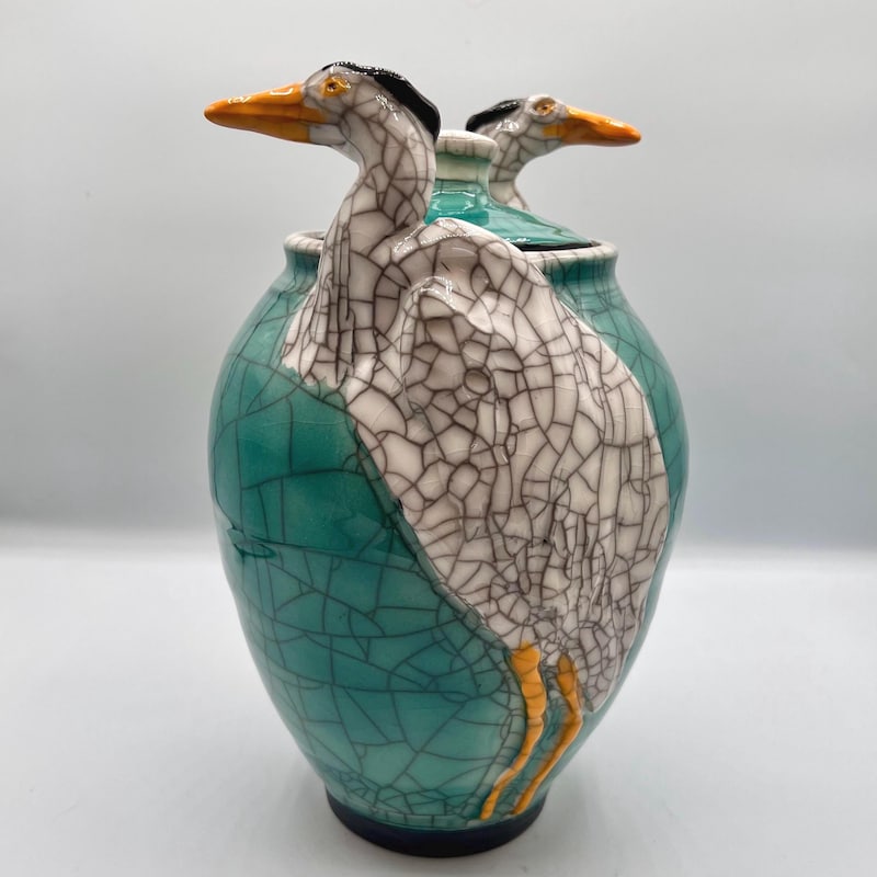 Custom Raku Memorial Urn - Etsy