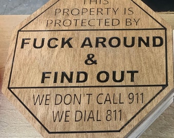 Custom FAFO Wooden Sign - Etsy