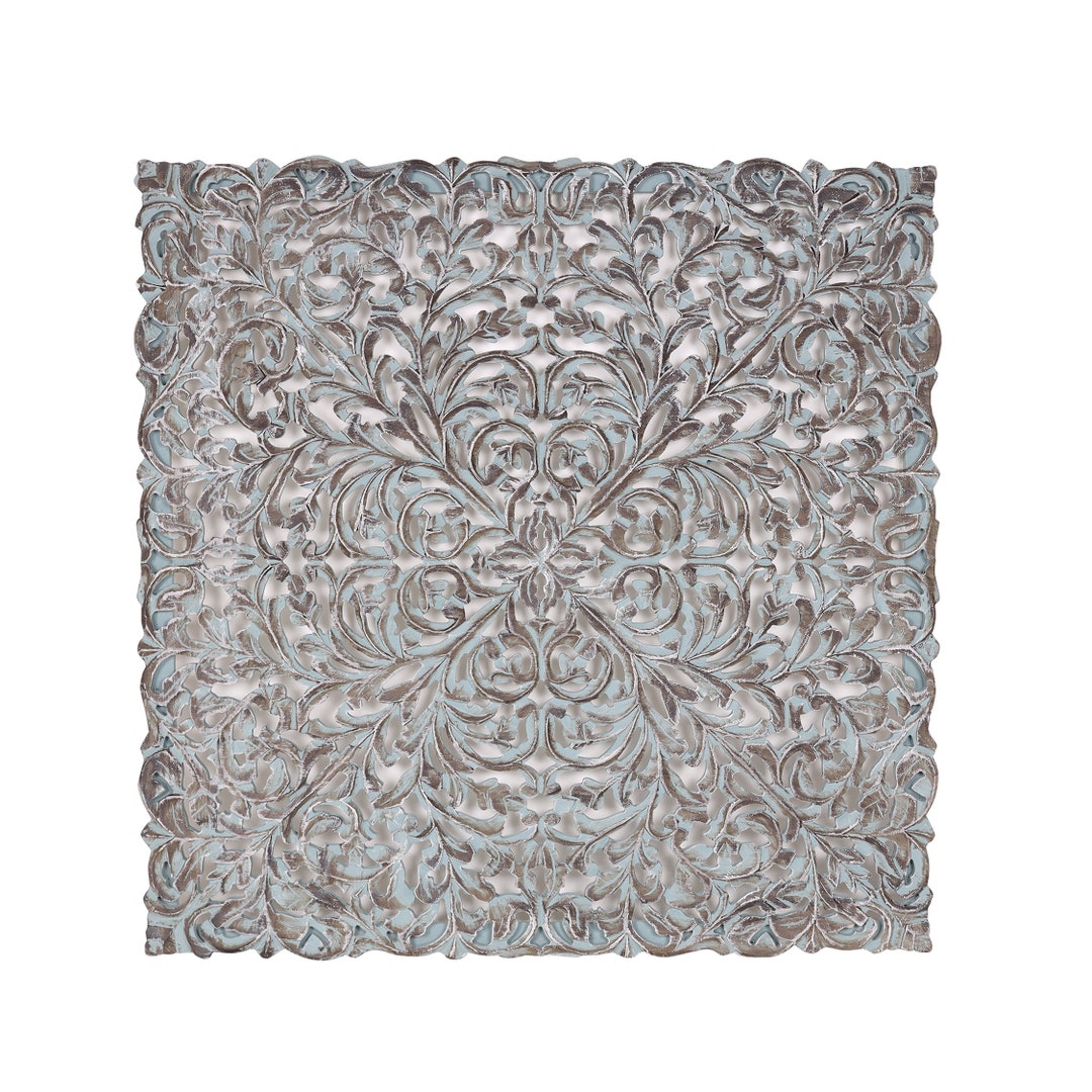 Kraft Mistry Wooden Wall Carving Décor Headboard Panel Deja Medallion ...