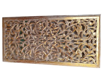 Kraft Mistry Wooden Wall Carving Décor Headboard Panel Deja - Etsy