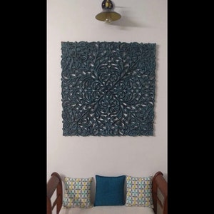 Kraft Mistry Wooden Wall Carving Décor Headboard Panel Deja Medallion ...