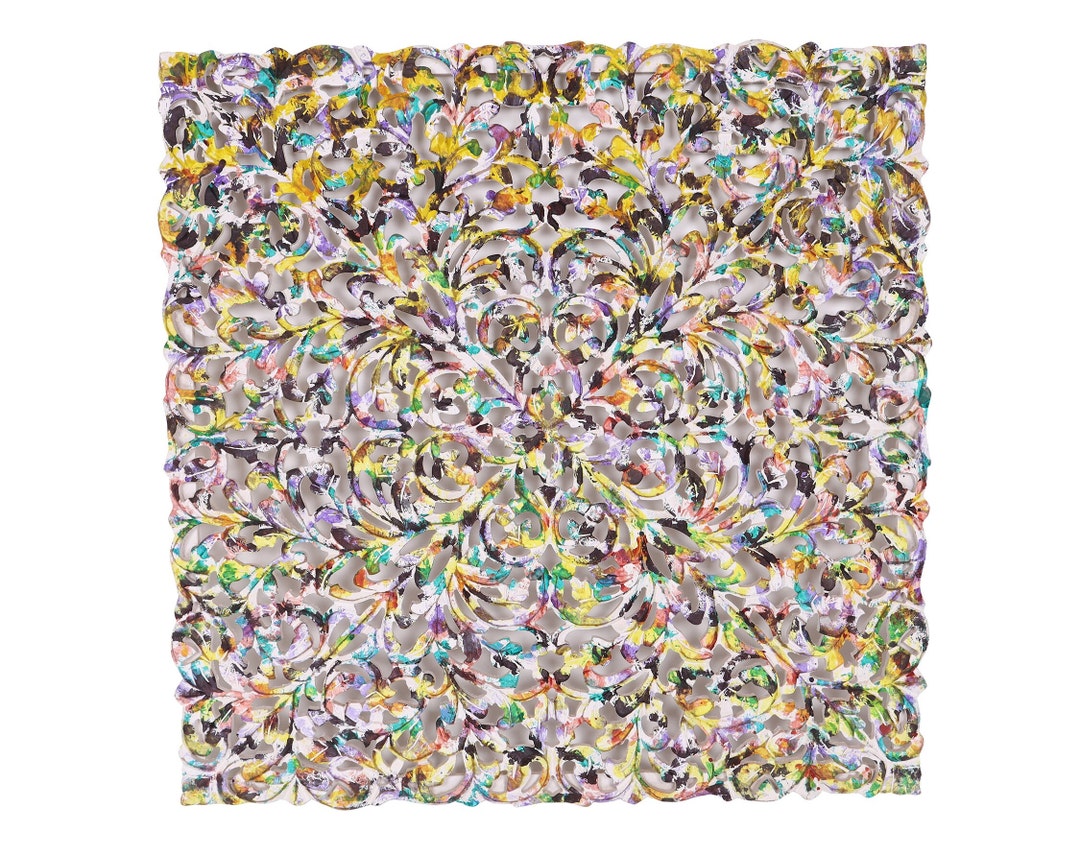 Kraft Mistry Wooden Wall Carving Décor Headboard Panel Deja Medallion ...