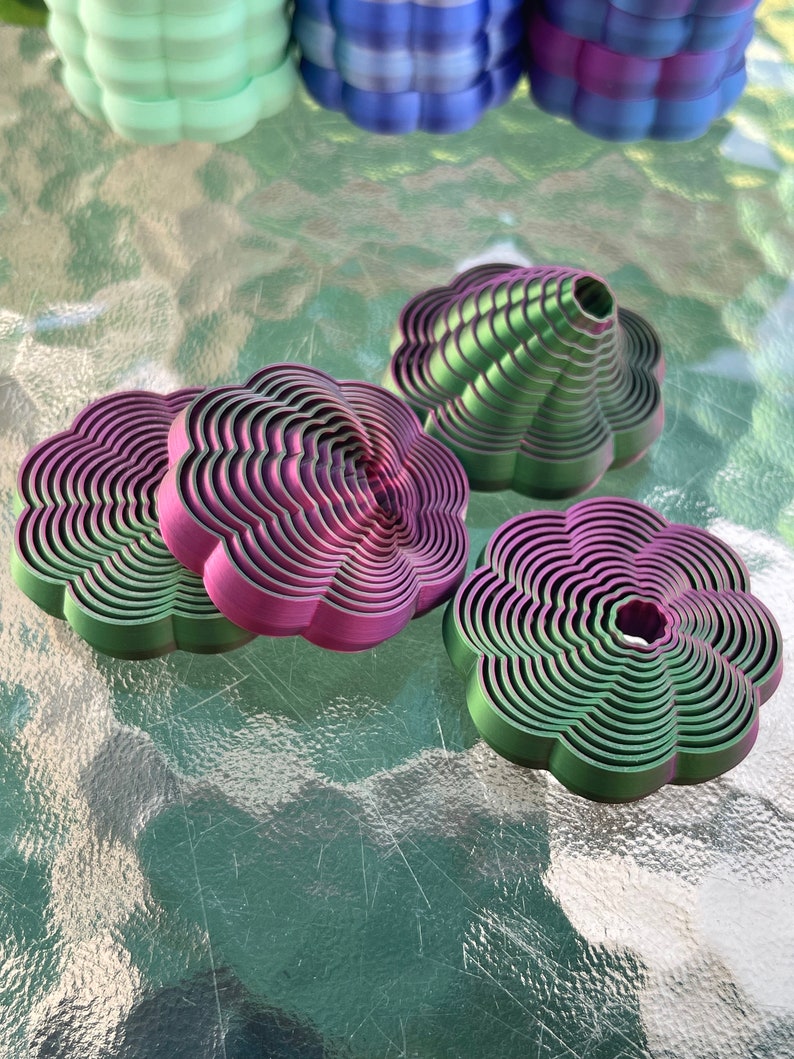 Mini 3D Fidget Flowers, ADHD and Neurodivergent Stim Toy, Adult Fidget ...