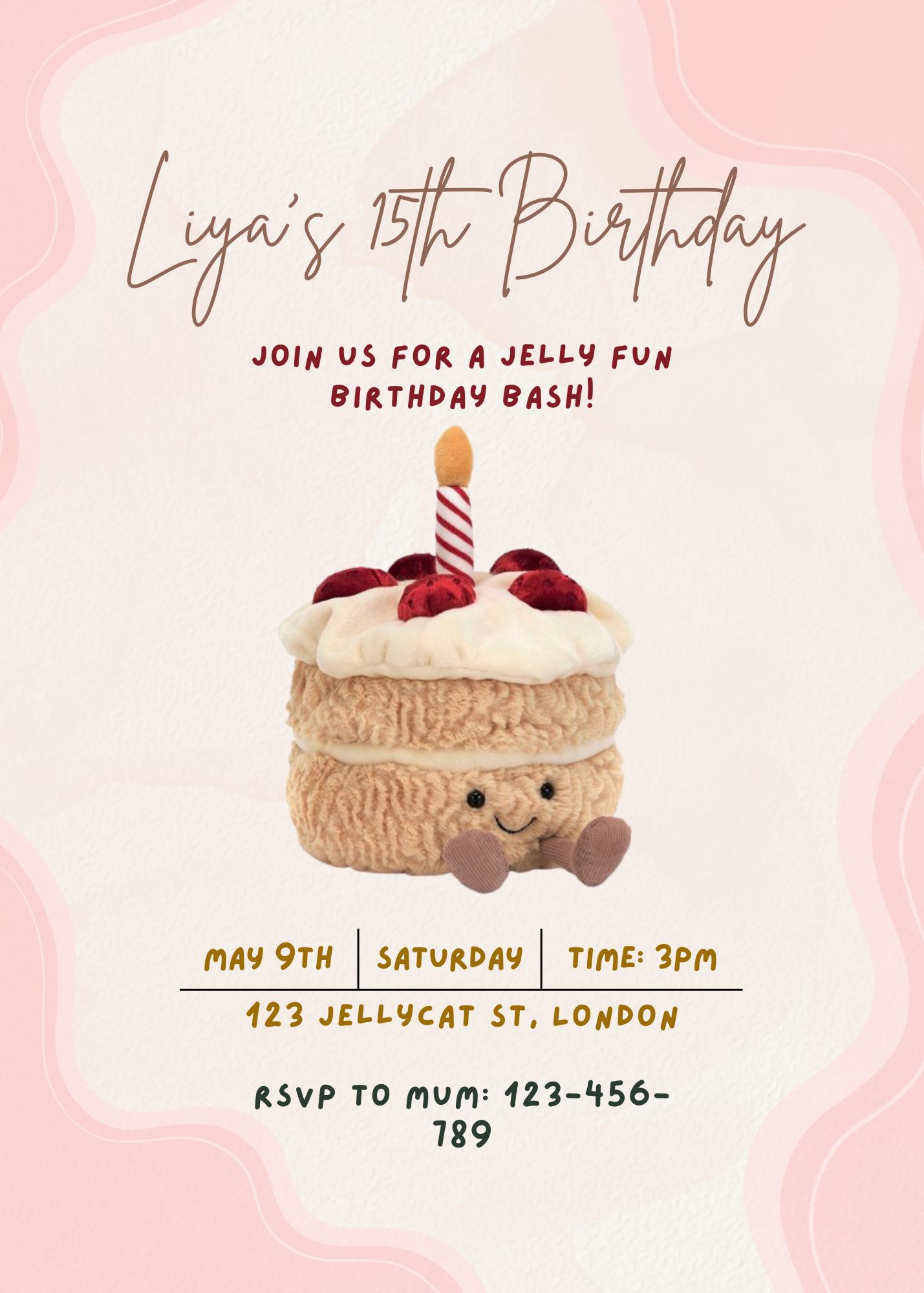 Jellycat, Jellycat Birthday, Jellycat Party, Jellycat Invite, Jellycat ...