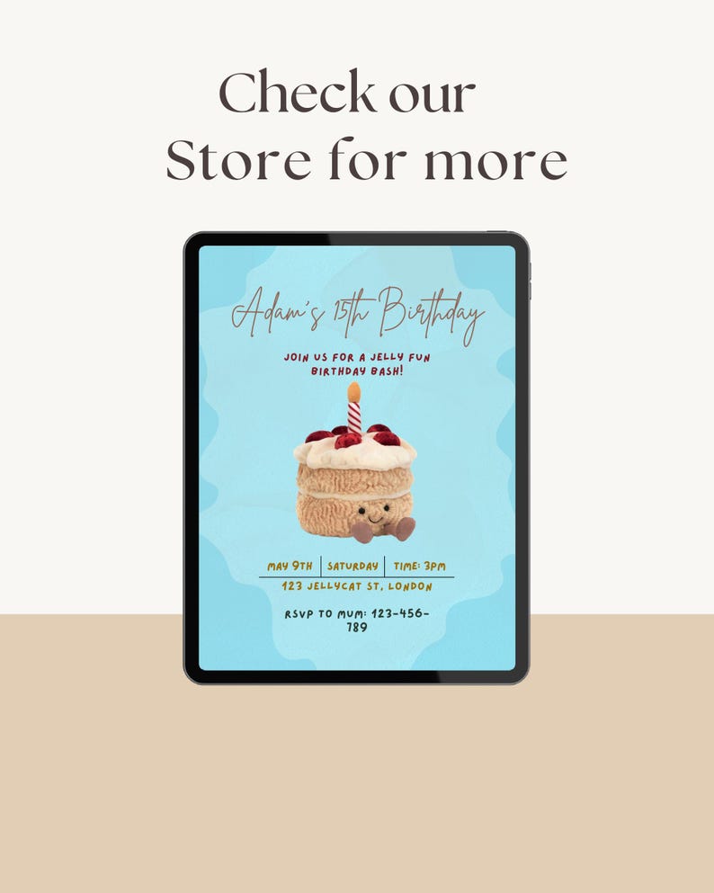 Jellycat, Jellycat Birthday, Jellycat Party, Jellycat Invite, Jellycat ...