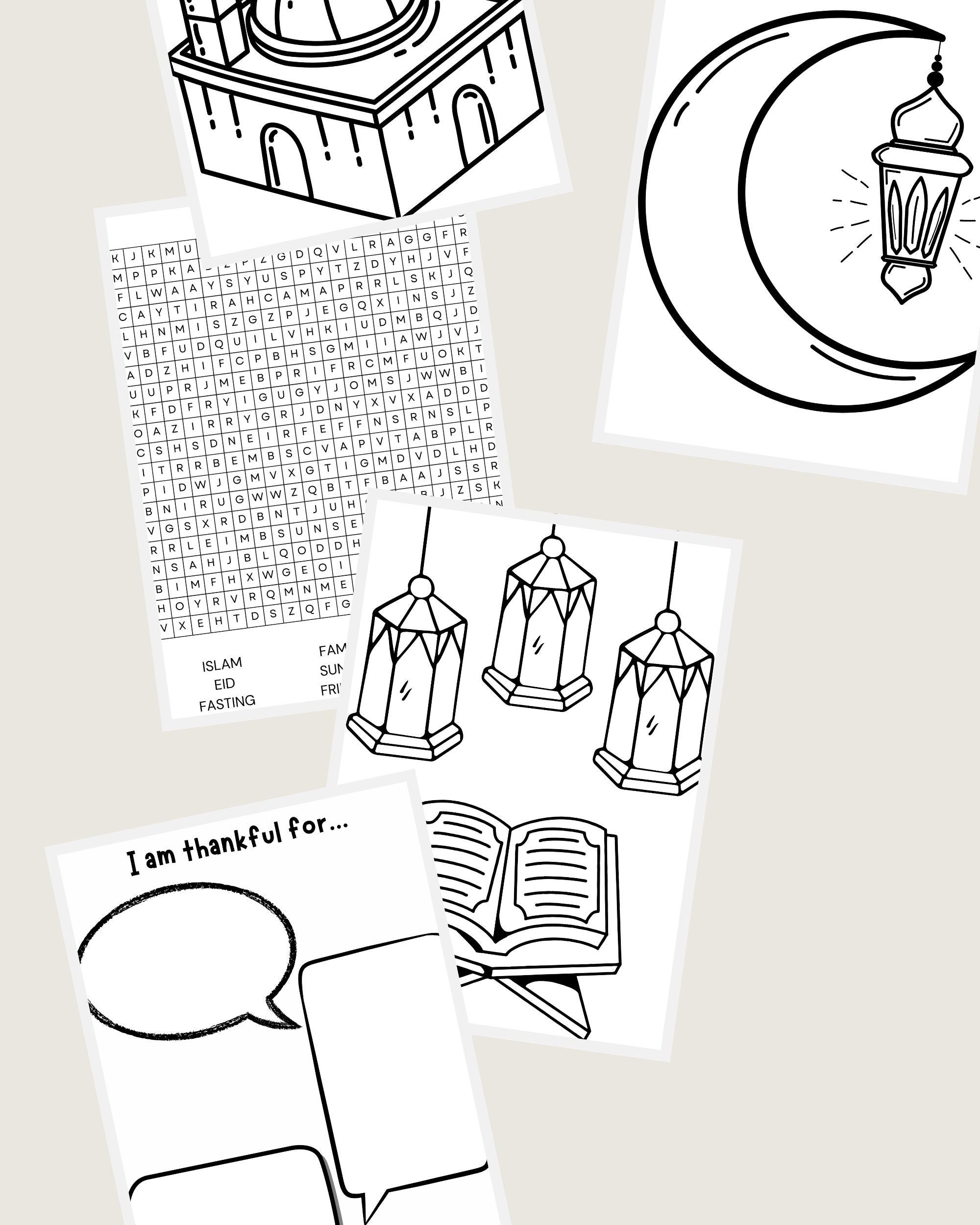 Ramadan Activity Book, Ramadan Printable, Kids Ramadan Activity Sheets ...