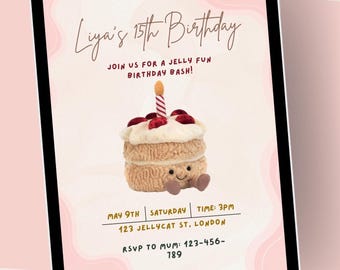 Jellycat, Jellycat Birthday, Jellycat Party, Jellycat Invite, Jellycat ...