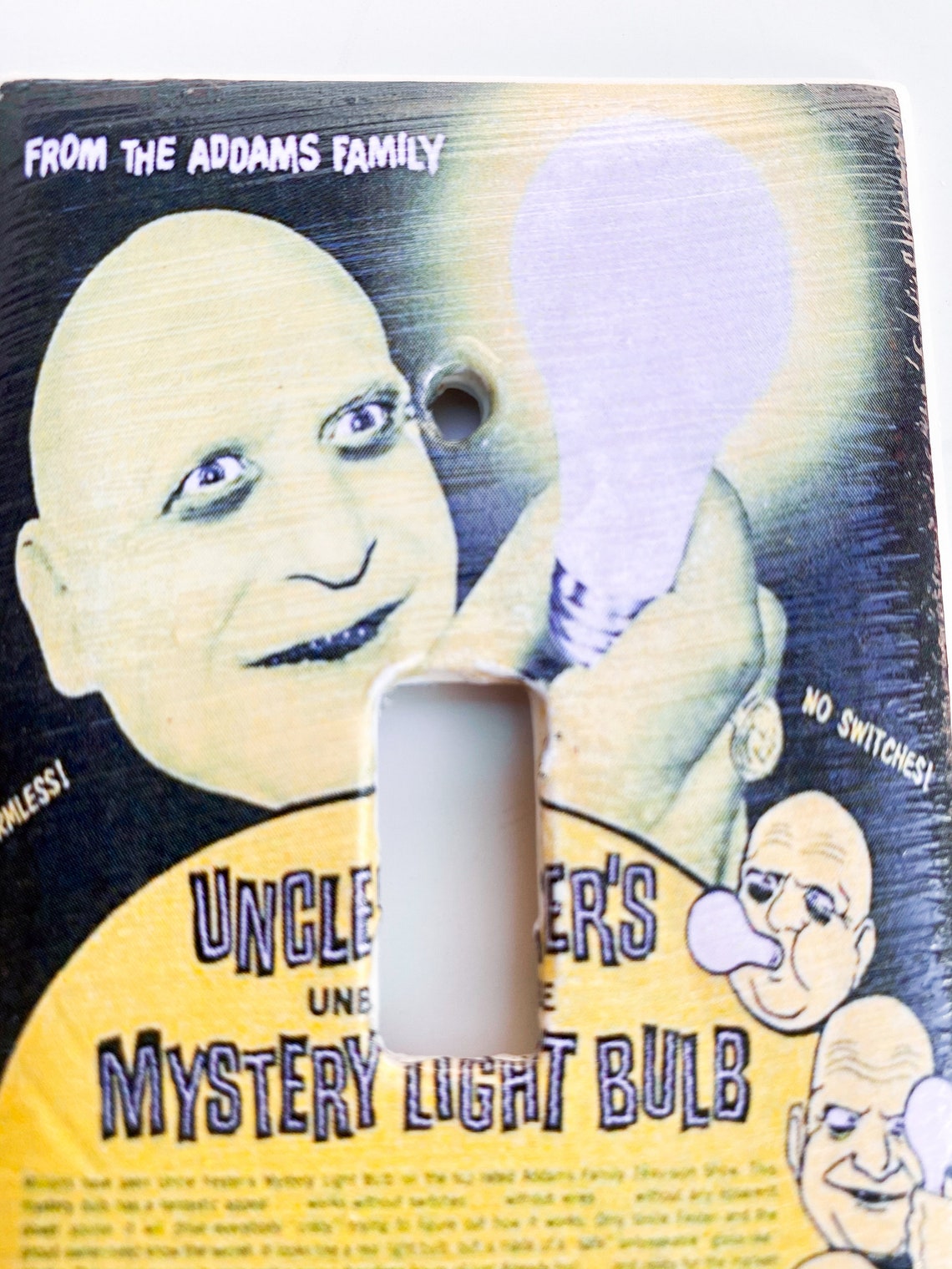Buy Uncle Fester Mystery Light Bulb Light Switchplate Addams Online in ...
