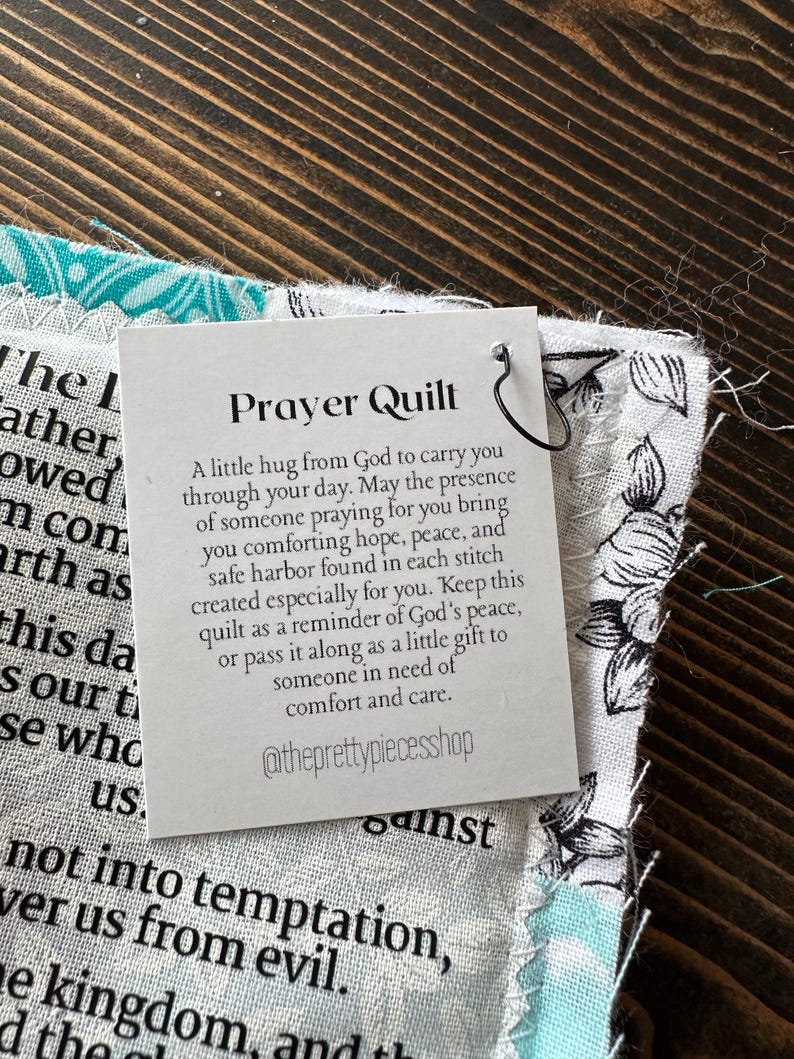 Pocket Prayer Quilt - Isaiah 41:10 - Prayer Quilt - Wooden Cross ...