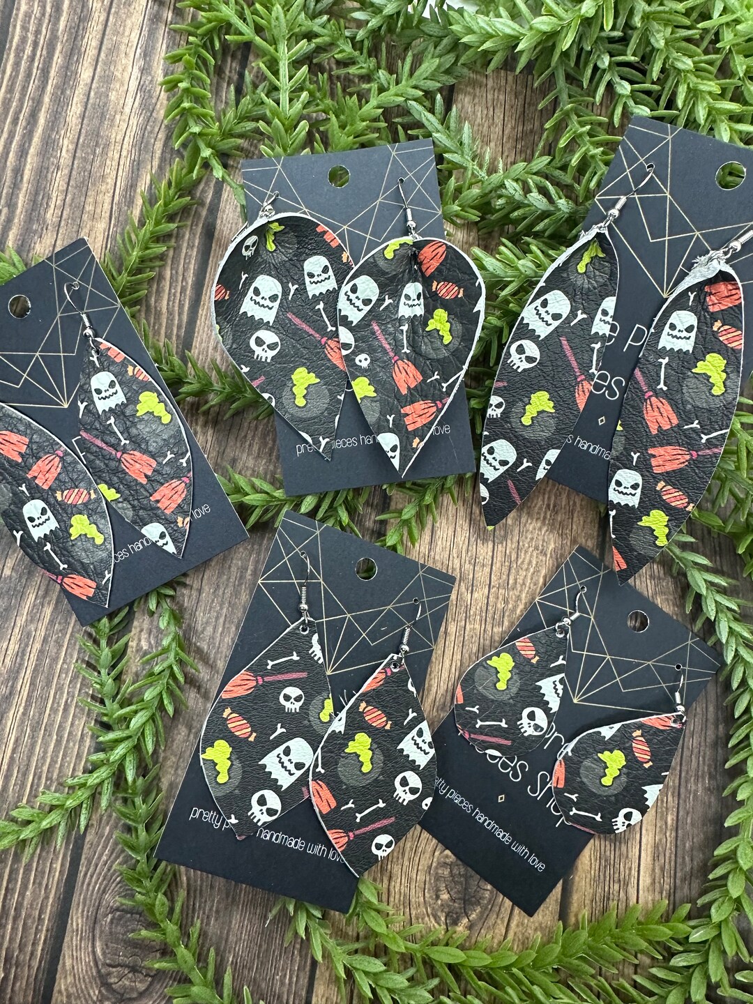 Leather Earrings - Spooky Scary - Halloween - Scary - Halloween Costume ...