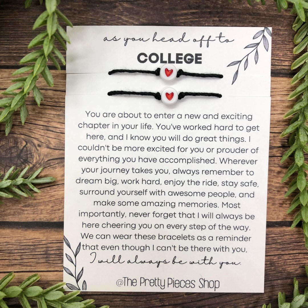 Off to College Bracelets | College Bracelets Set| First Dat of School ...
