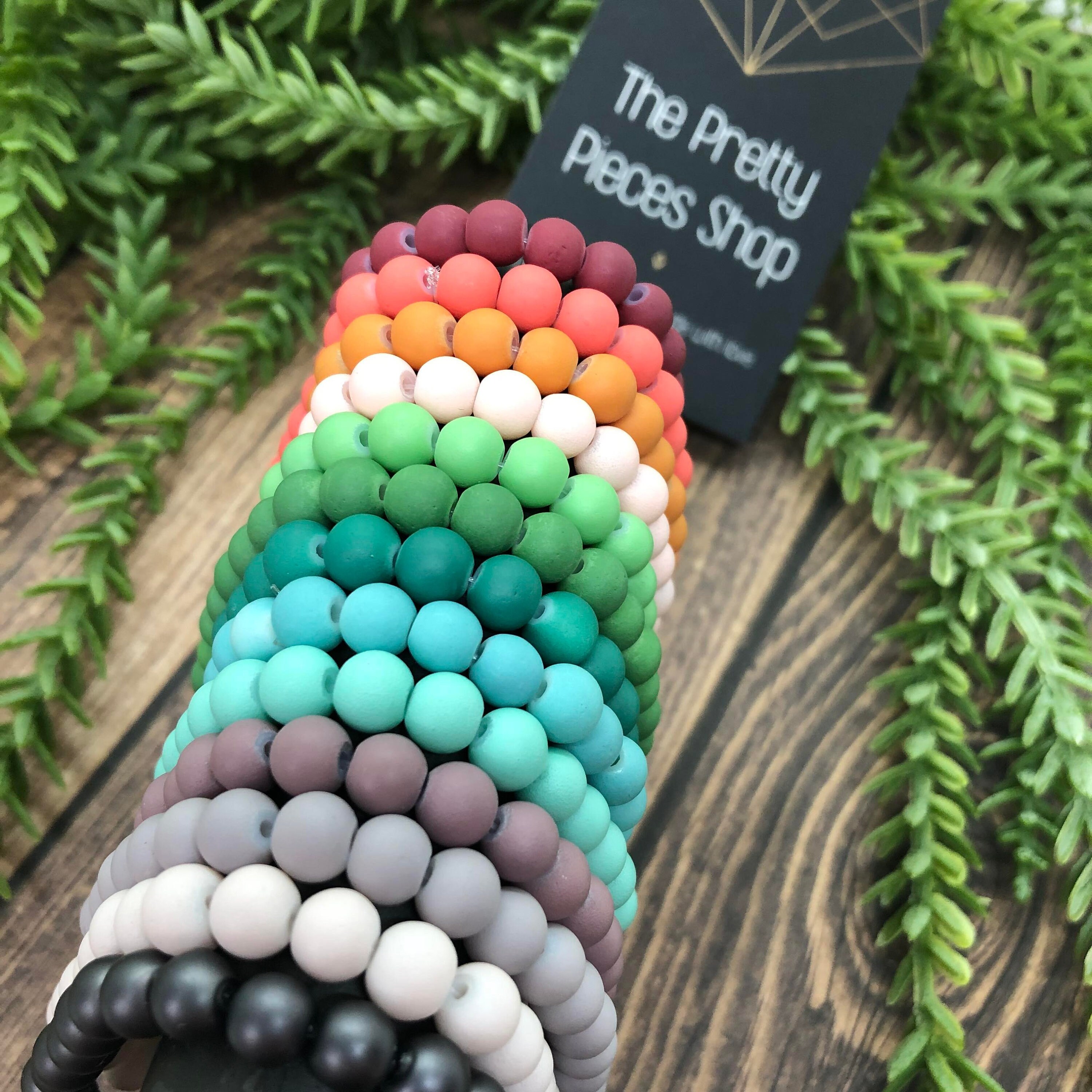 Matte Bead Bracelet White Ivory Stackable Bracelets Stretchy - Etsy