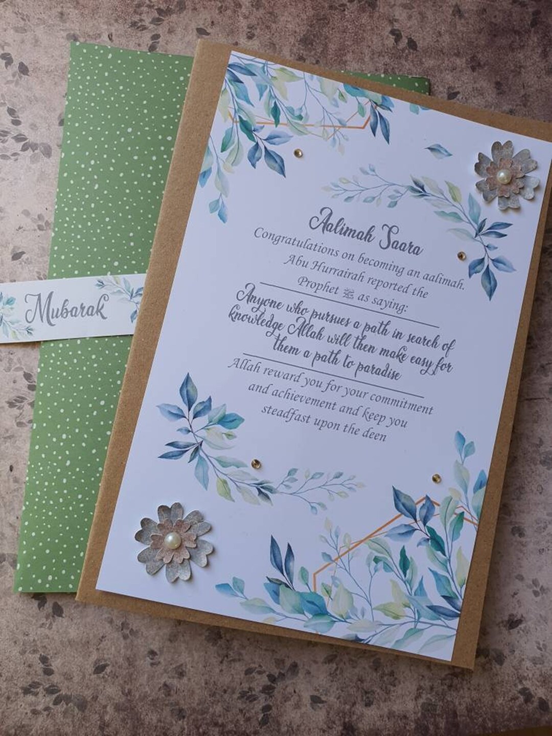 Aalimah Graduation Card/islamic Graduation/islamic Greeting Cards ...