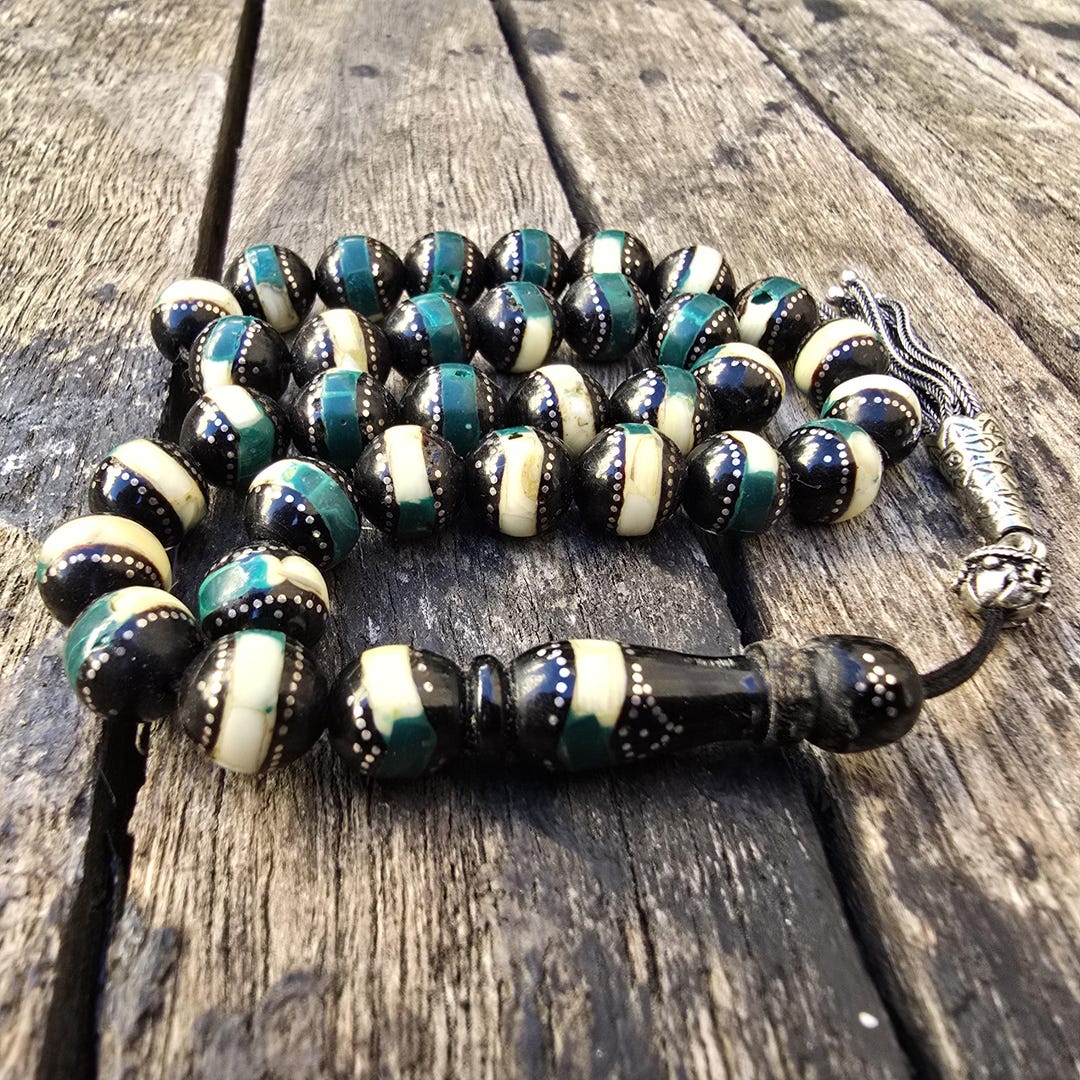 30g Natural Antique Black Coral, Rosary Yusr - Etsy