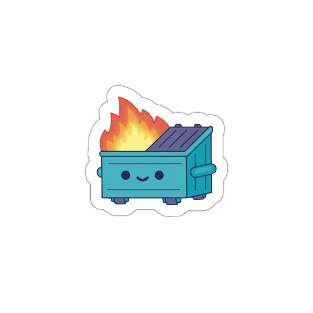 Dumpster Fire Sticker - Etsy