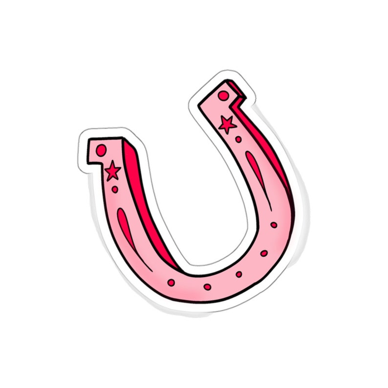 Pink Horseshoe Sticker - Etsy