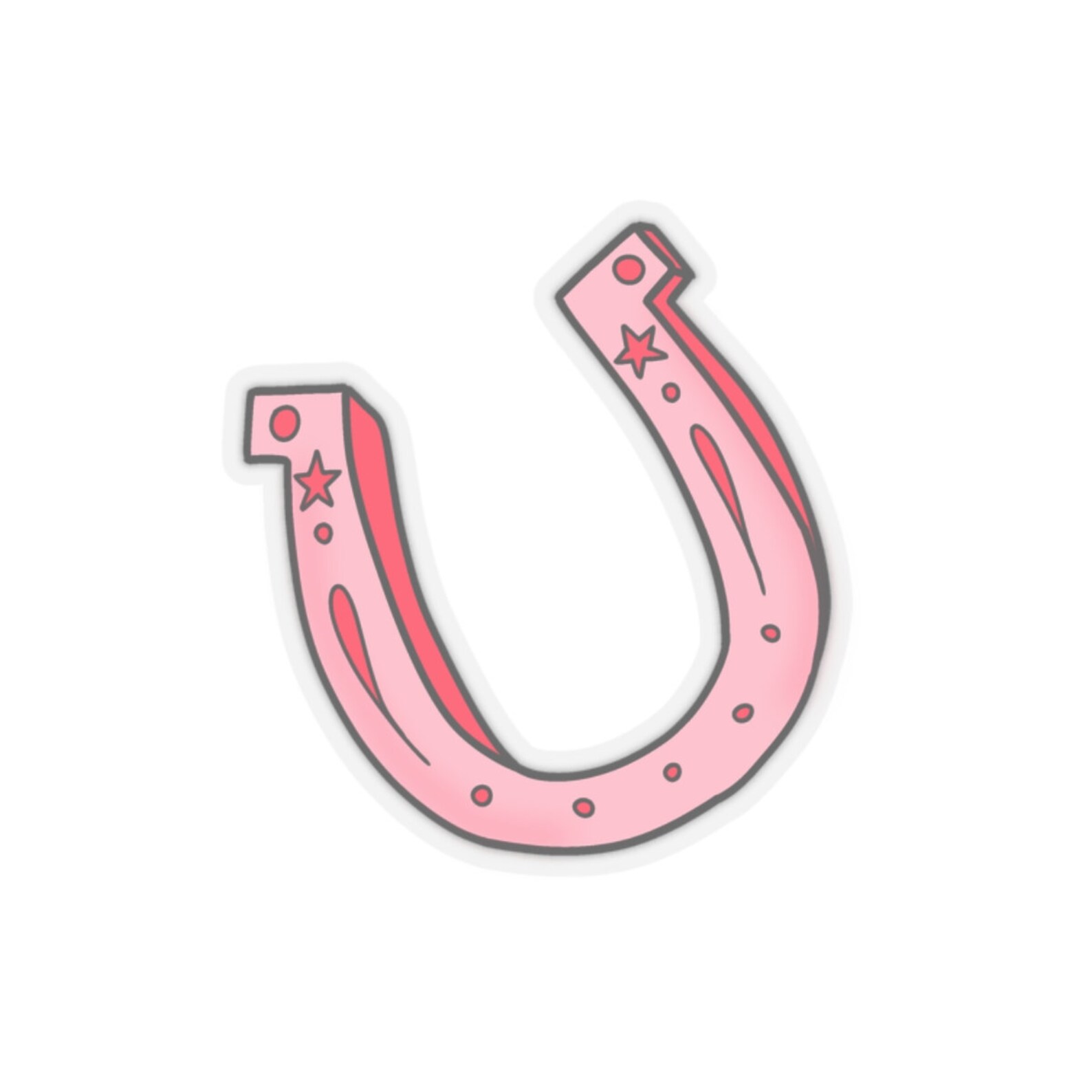 Pink Horseshoe Sticker - Etsy