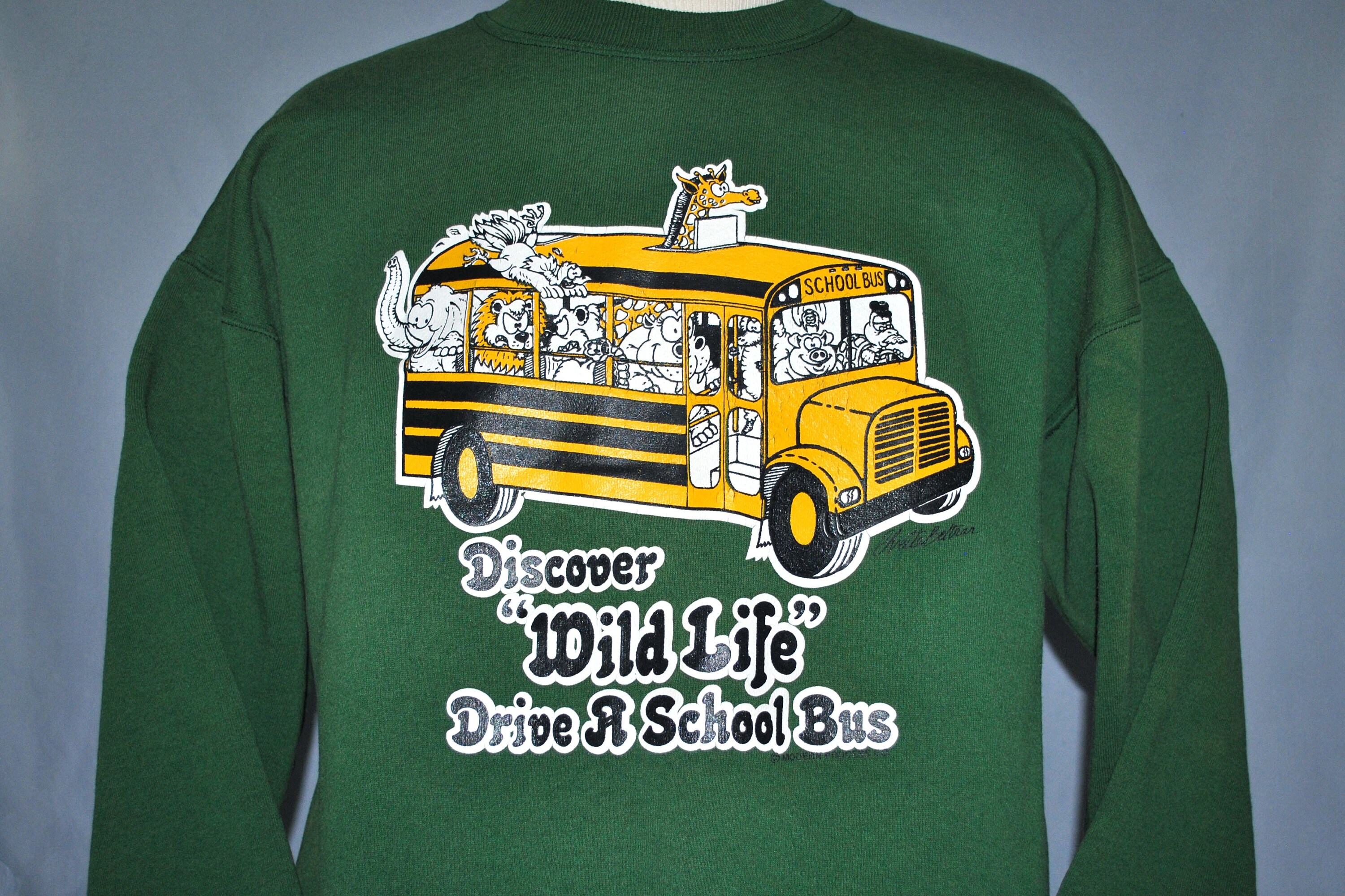 Vintage Lee Bus Driver Sweatshirt Size XL Funny Novelty Graphic Print ...