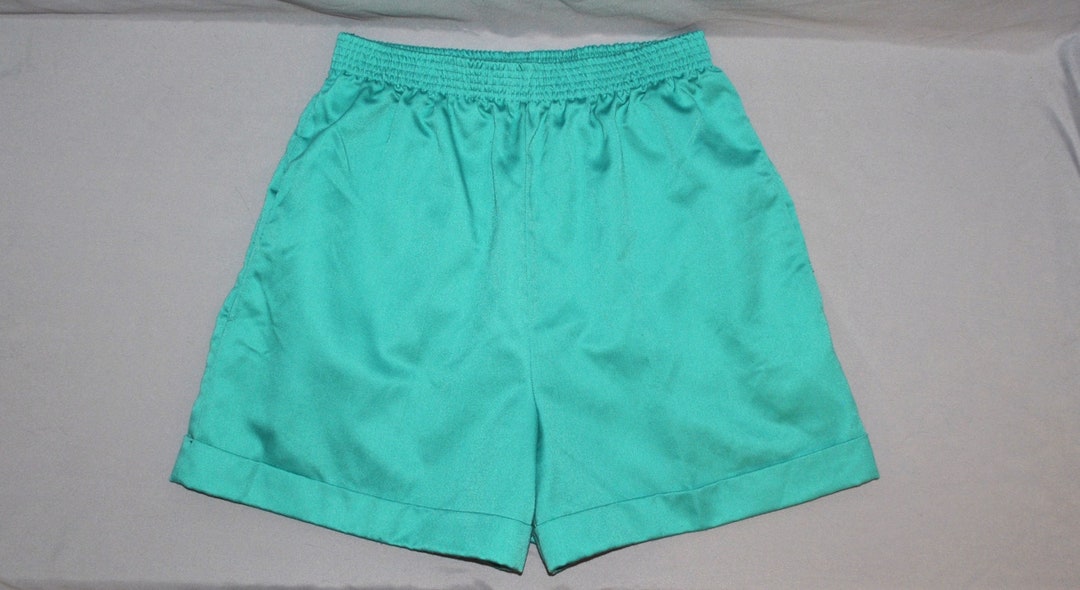 Vintage Russ Togs Women's Shorts Aqua Green High Waisted Shorts W ...
