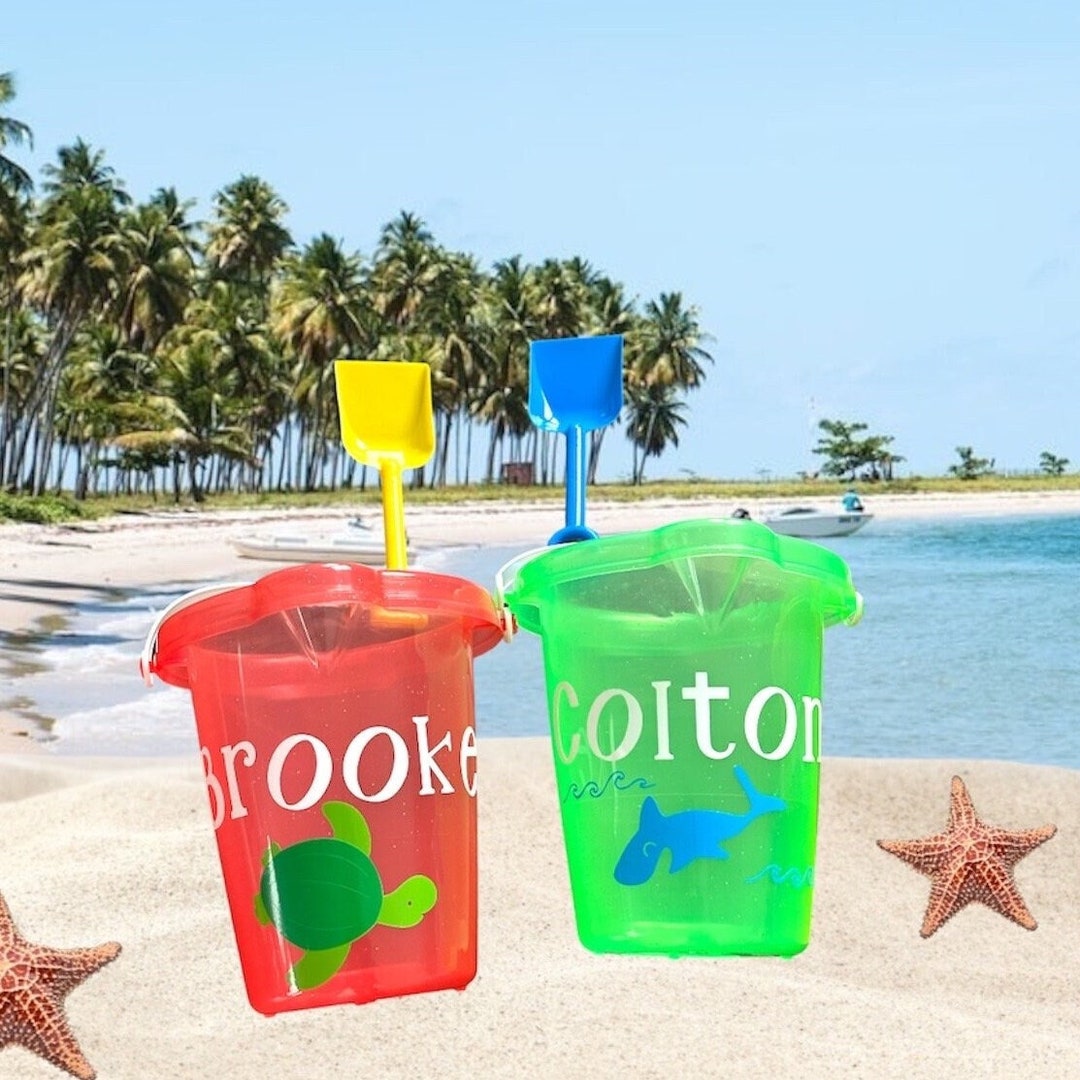 Personalized Beach Bucket & Shovel Set/pail With Shovel/sand Pail/sand ...