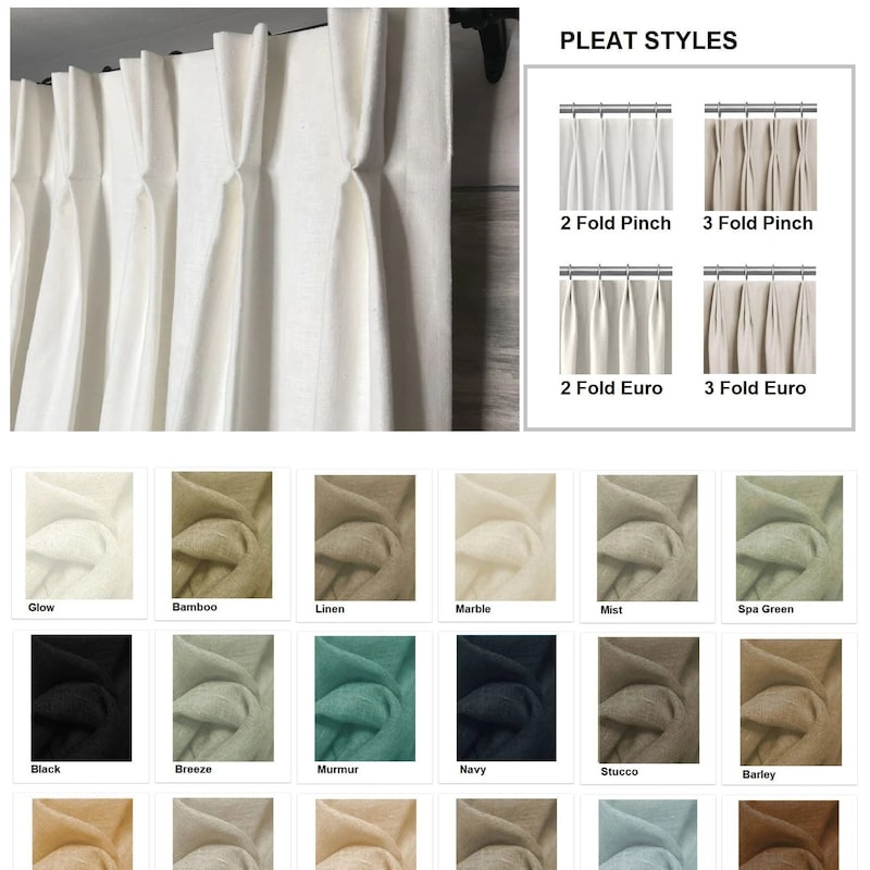 French Pleat Curtains - Etsy
