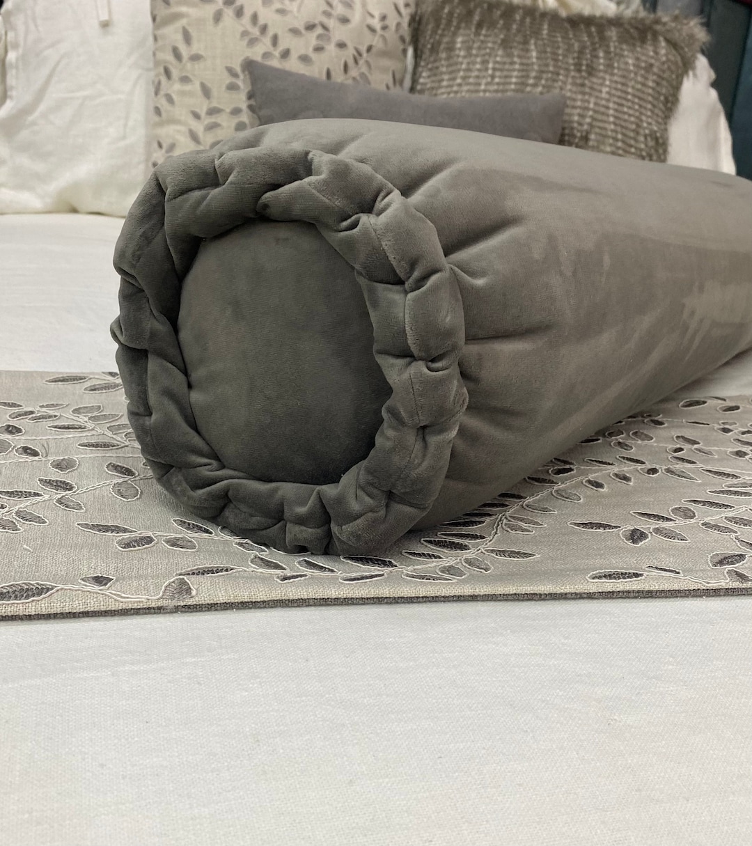 French Tufted Bolster - Perfectly Imperfect - Como Velvet - Many Colors ...