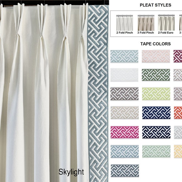 White Curtains With Tape - Etsy