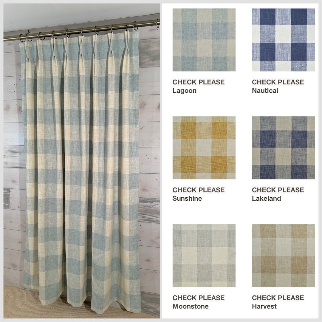 PAIR of Fully Lined Pinch Pleat or Euro Pleat Curtains/drapes Out of P ...