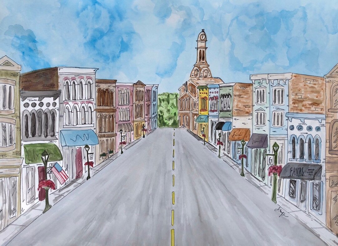 Home Sweet Georgetown— PRINT of Original Watercolor, Georgetown ...