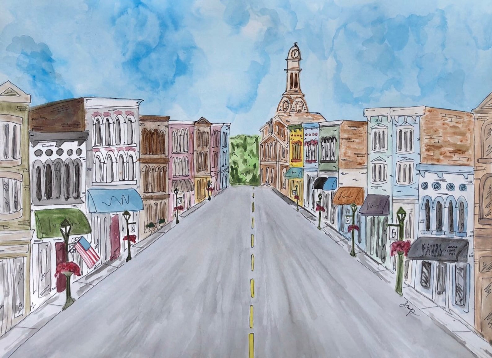 Home Sweet Georgetown— PRINT of Original Watercolor, Georgetown ...