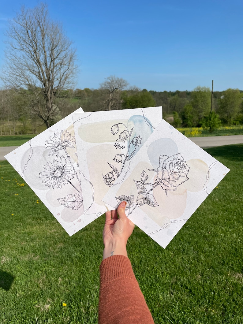 April Birth Month Flower Watercolor Print-daisy 5x7 8x10 - Etsy