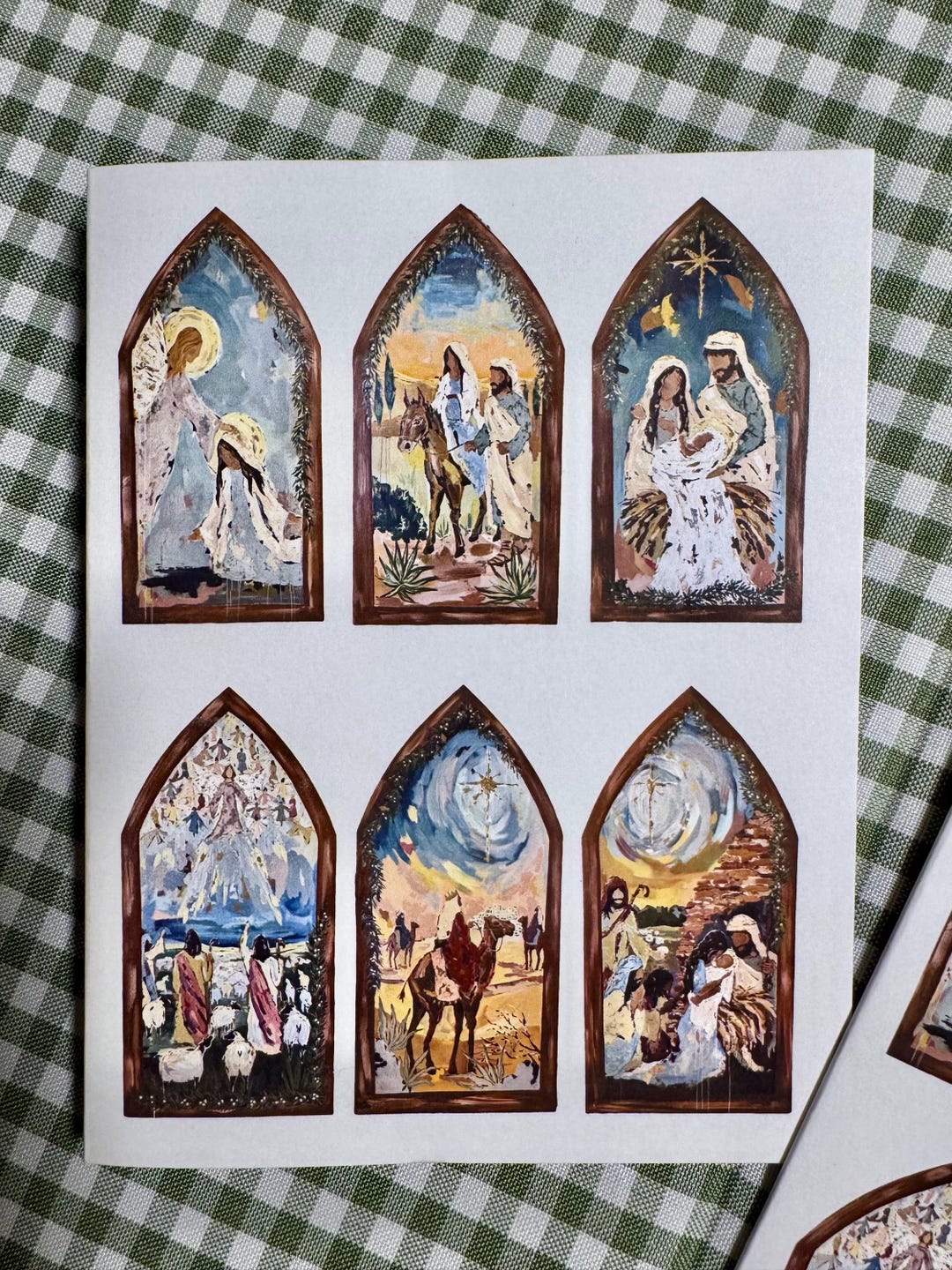 Nativity Scene Notecard Pack, Blank Inside for Any Occasion, 6 Different Scenes Based on the ...