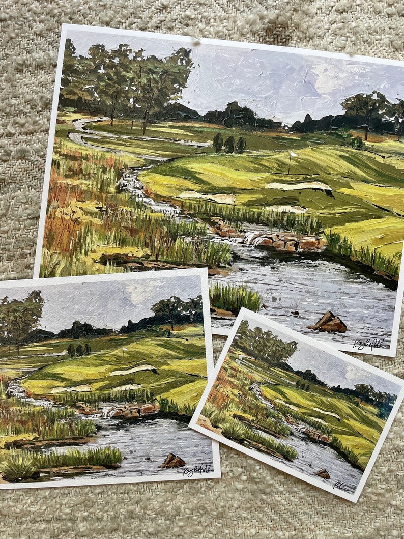 Peaceful Par- Art Print, Golf Course, Father's Day Gift, Golfing Art ...