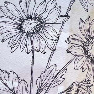 April Birth Month Flower Watercolor Print-daisy, 5x7, 8x10, 11x14 Inch ...