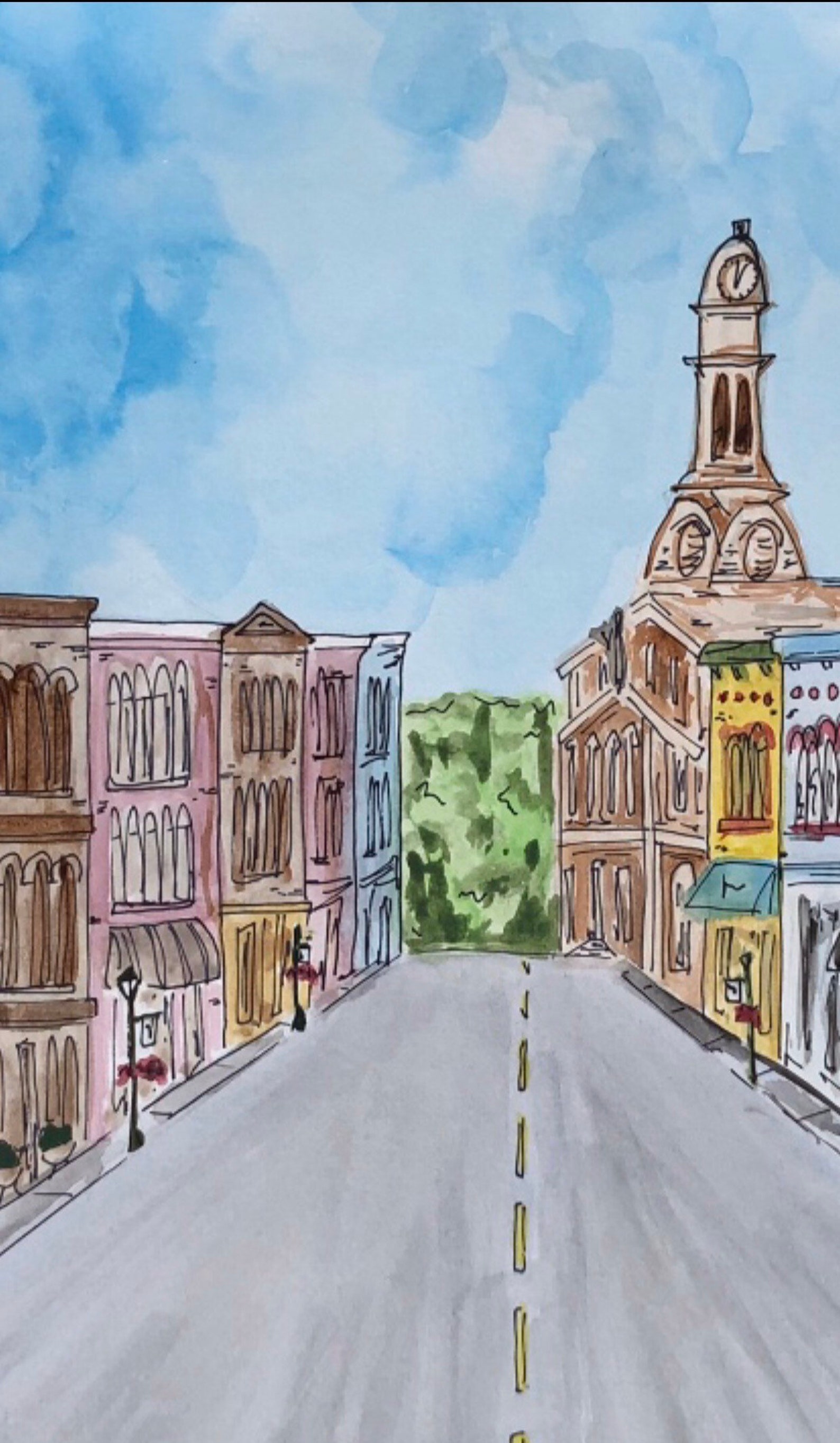 Home Sweet Georgetown— PRINT of Original Watercolor, Georgetown ...