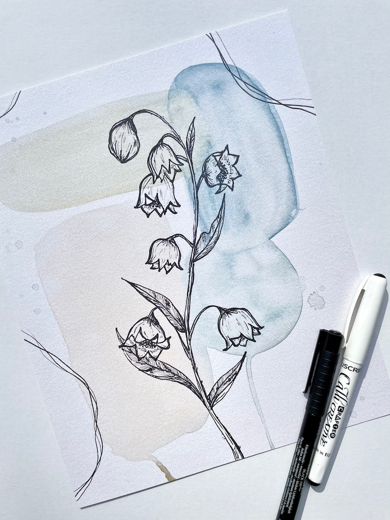 May Birth Month Flower Watercolor Print-lily of the Valley - Etsy