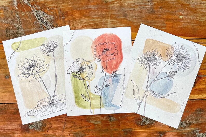 July Birth Month Flower Watercolor Print-water Lily 5x7 - Etsy