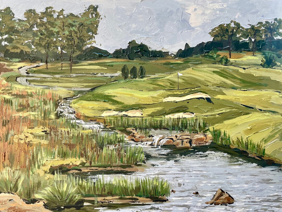 Peaceful Par- Art Print, Golf Course, Father's Day Gift, Golfing Art ...