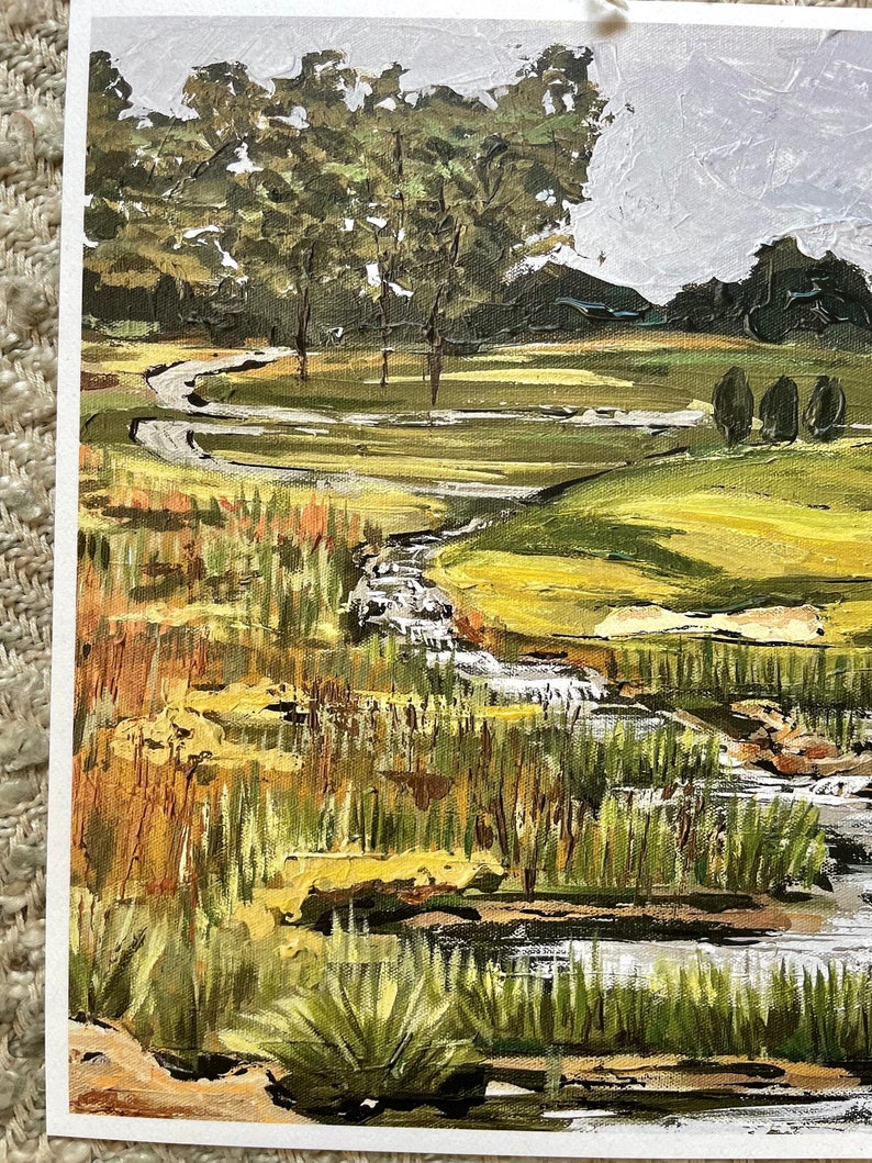 Peaceful Par- Art Print, Golf Course, Father's Day Gift, Golfing Art ...